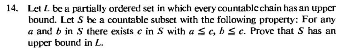 Solved 14 Let L Be A Partially Ordered Set In Which Every