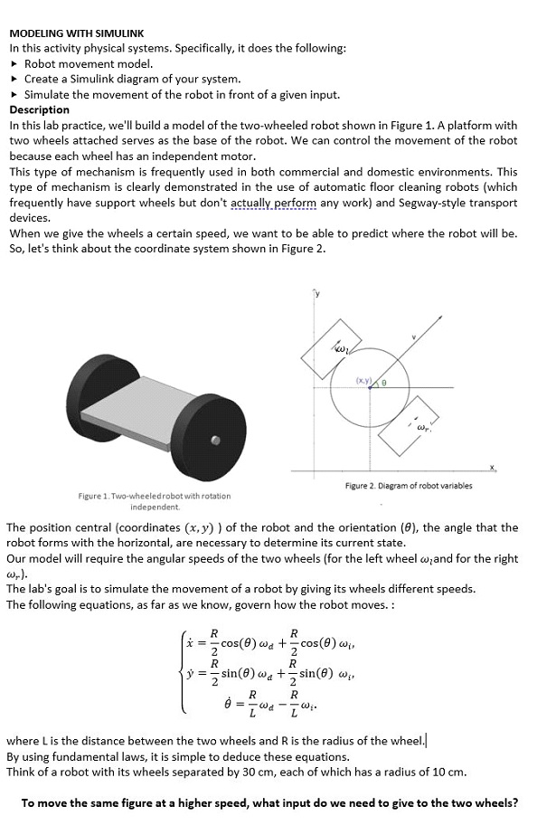 Solved MODELING WITH SIMULINK In this activity physical | Chegg.com
