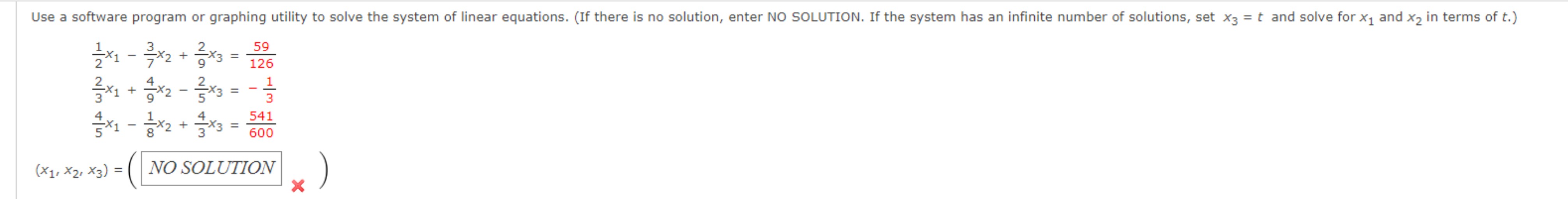 Solved Use a software program or graphing utility to solve | Chegg.com