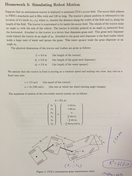 Homework 5: Simulating Robot Motion Suppose that an | Chegg.com