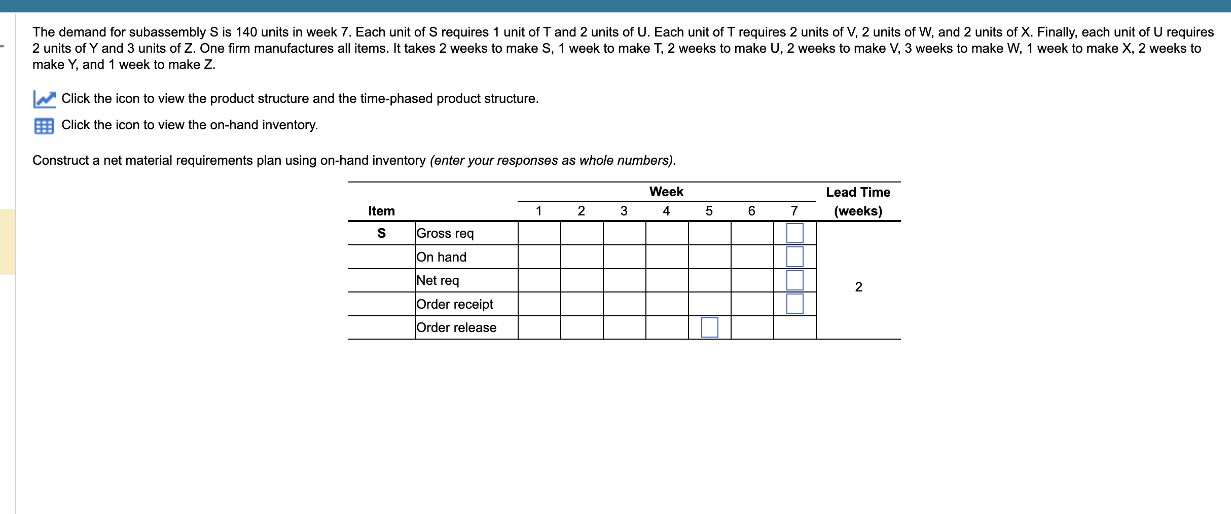 More InfoMore Info The time-phased product | Chegg.com