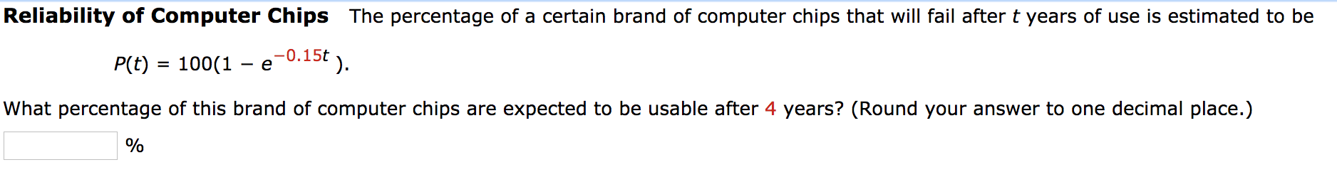 Solved Reliability of Computer Chips The percentage of a | Chegg.com