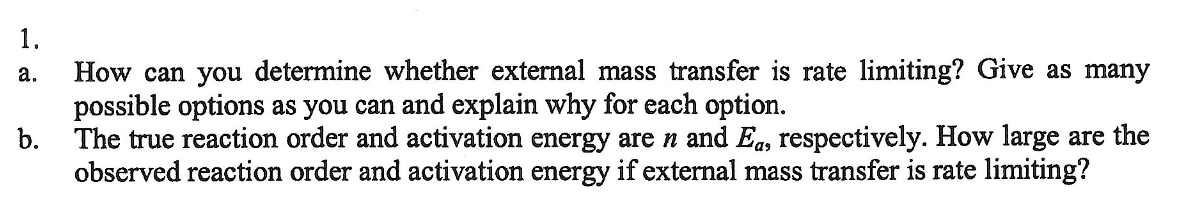 Solved 1. a. How can you determine whether external mass | Chegg.com