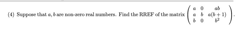 Solved 4 ﻿suppose That Ab ﻿are Non Zero Real Numbers 5962