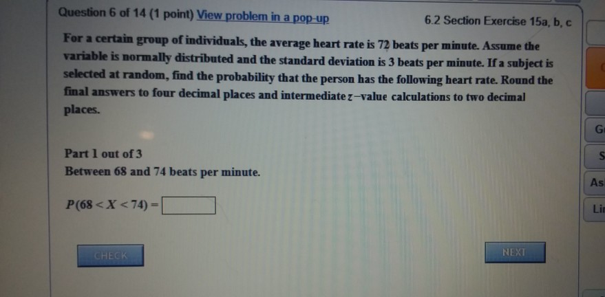 Solved Question 4 of 14 (1 point) View problem in a pop-up | Chegg.com