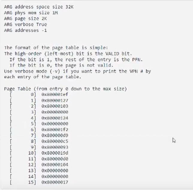 ARG address space size 32 K ARG phys mem size 1M ARG | Chegg.com