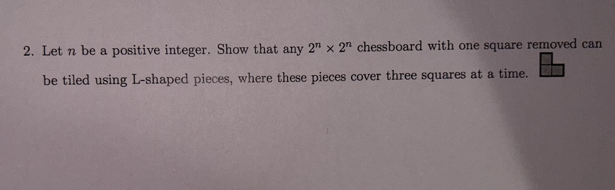 Solved 2. Let n be a positive integer. Show that any 2n×2n | Chegg.com