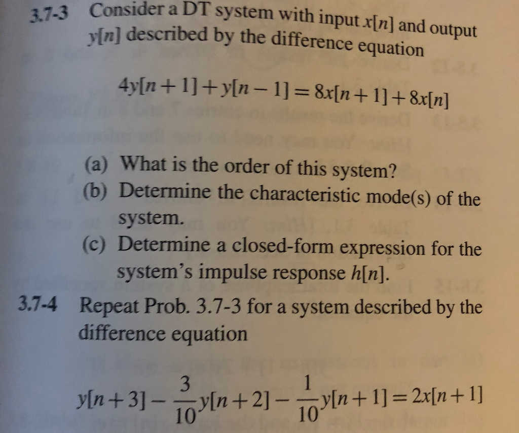 Solved Consider a DT system with input .xi/n] and output yn] | Chegg.com
