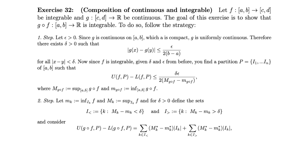 Solved Exercise 32: (Composition of continuous and | Chegg.com