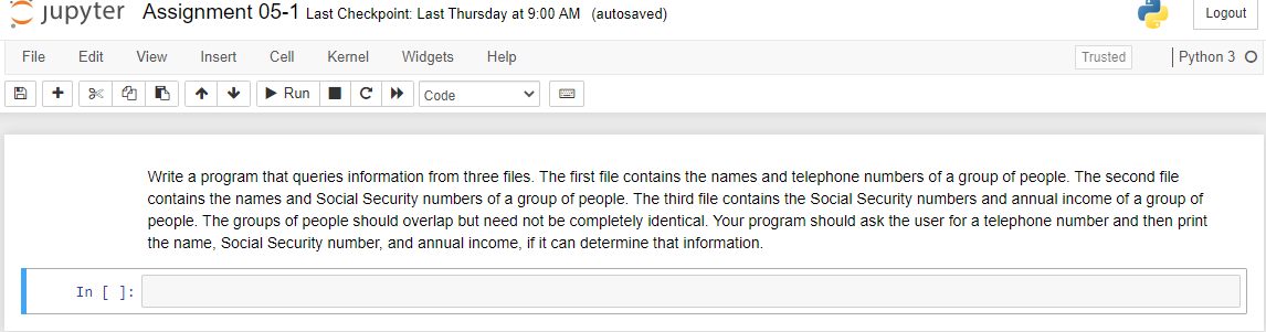 Solved In Python (Jupiter Notebook if possible). Write a | Chegg.com