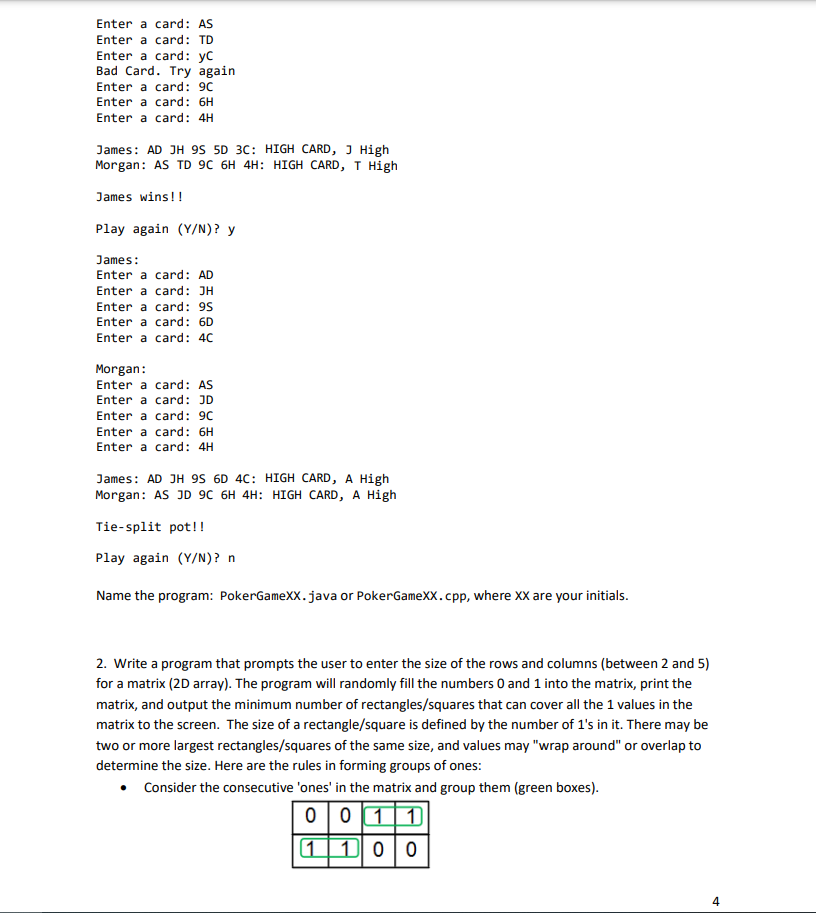 COSC 2436 521 Program Set #1 Total Points: 30 Three | Chegg.com