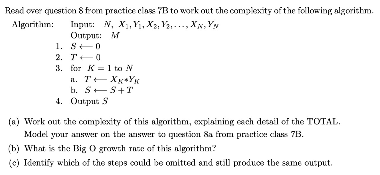 Solved Read over question 8 from practice class 7B to work | Chegg.com