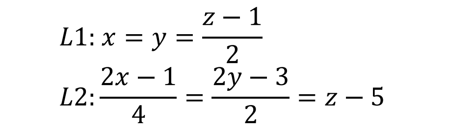 Solved The parametric equations of two lines, L1 and L2, | Chegg.com