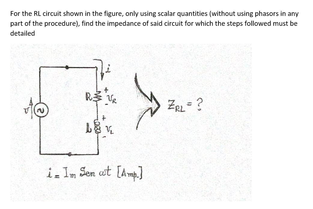 Solved For the RL circuit shown in the figure, only using | Chegg.com