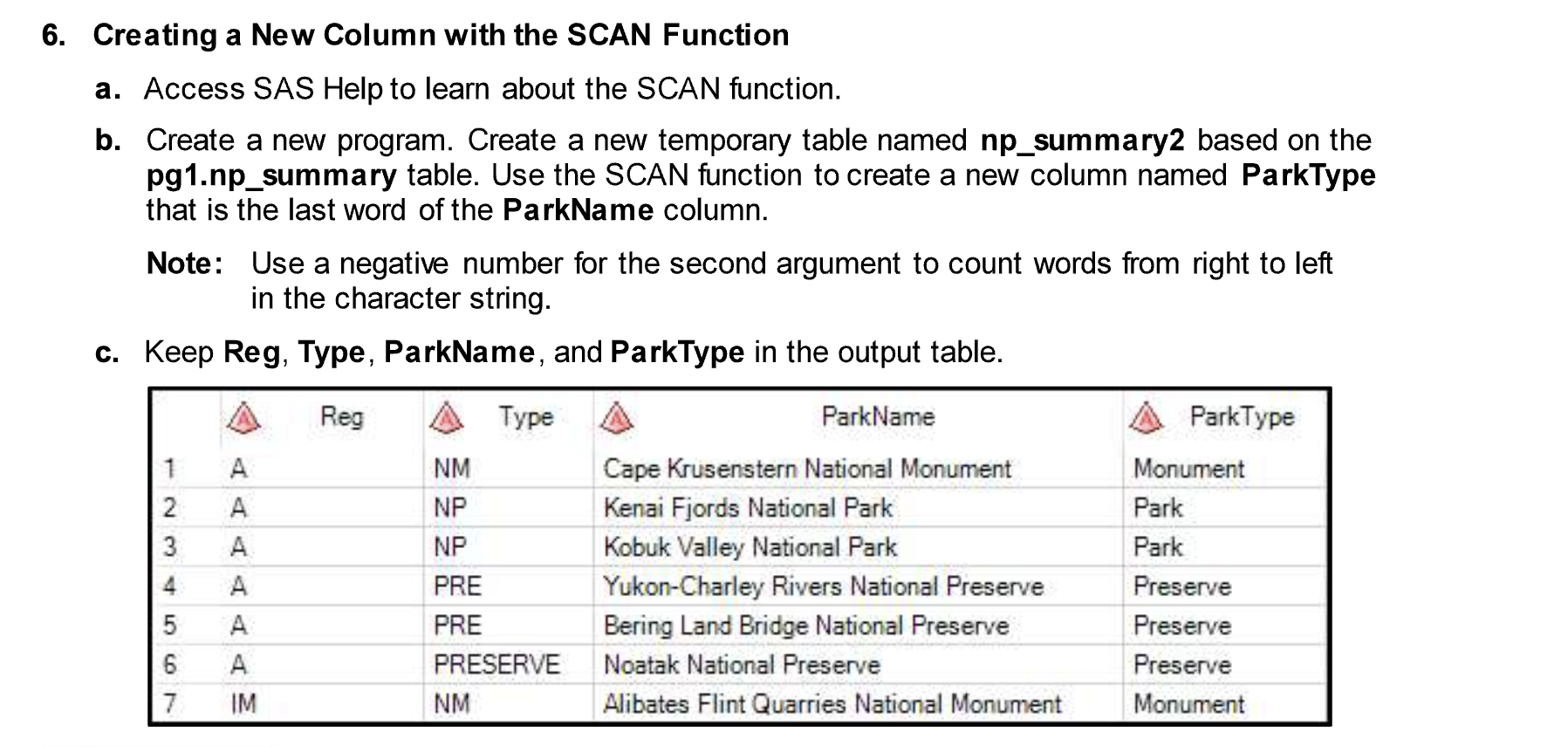 Creating a New Column with the SCAN Function a. | Chegg.com