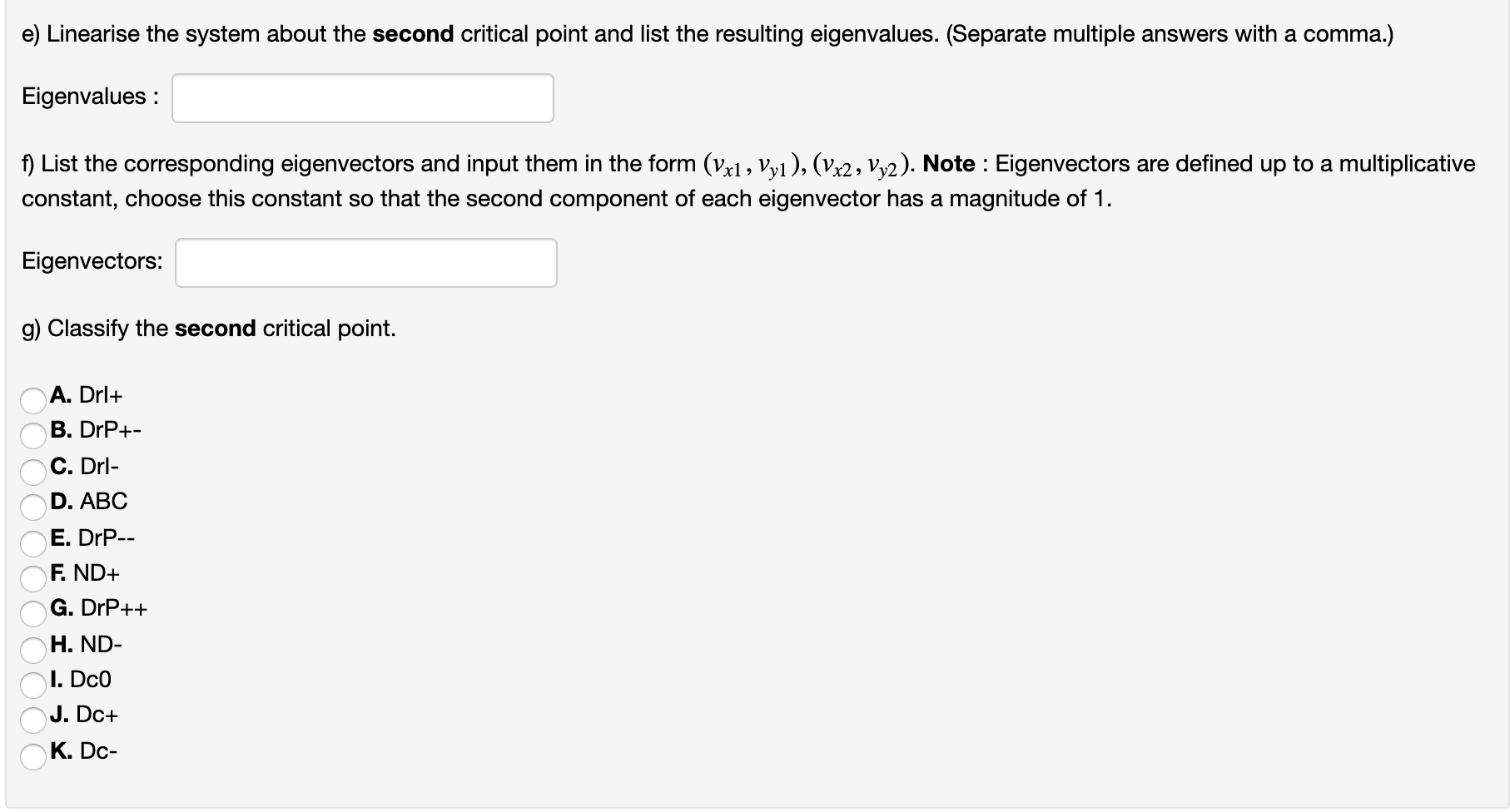 Solved (24 points) Consider the non-linear system of ODES: | Chegg.com