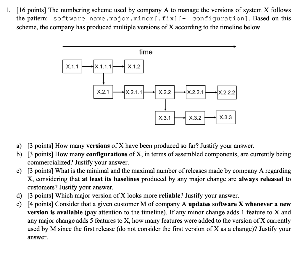 1. [16 points] The numbering scheme used by company A | Chegg.com