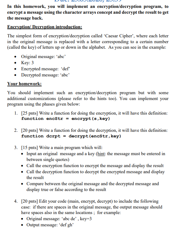 Solved In this homework, you will implement an | Chegg.com