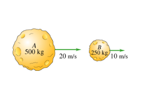 Solved Two asteroids, drifting at constant velocity, | Chegg.com