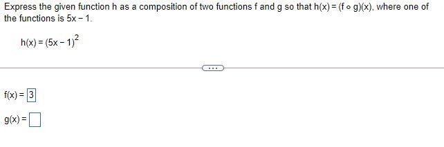 Solved Express the given function has a composition of two | Chegg.com