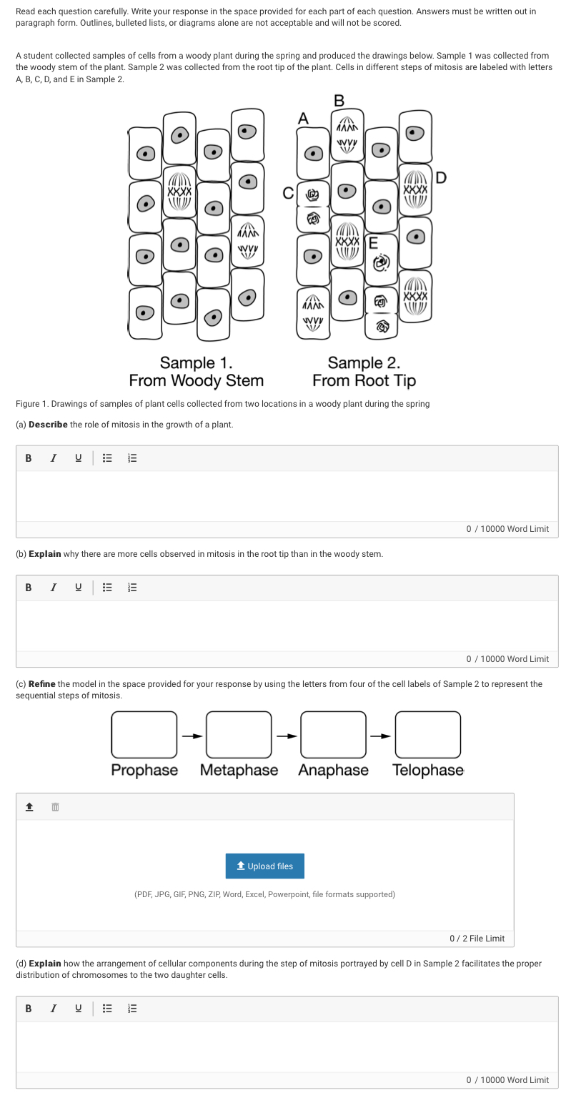 Solved Read each question carefully. Write your response in | Chegg.com