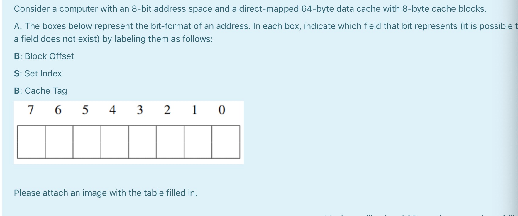 Solved Consider a computer with an 8-bit address space and a | Chegg.com