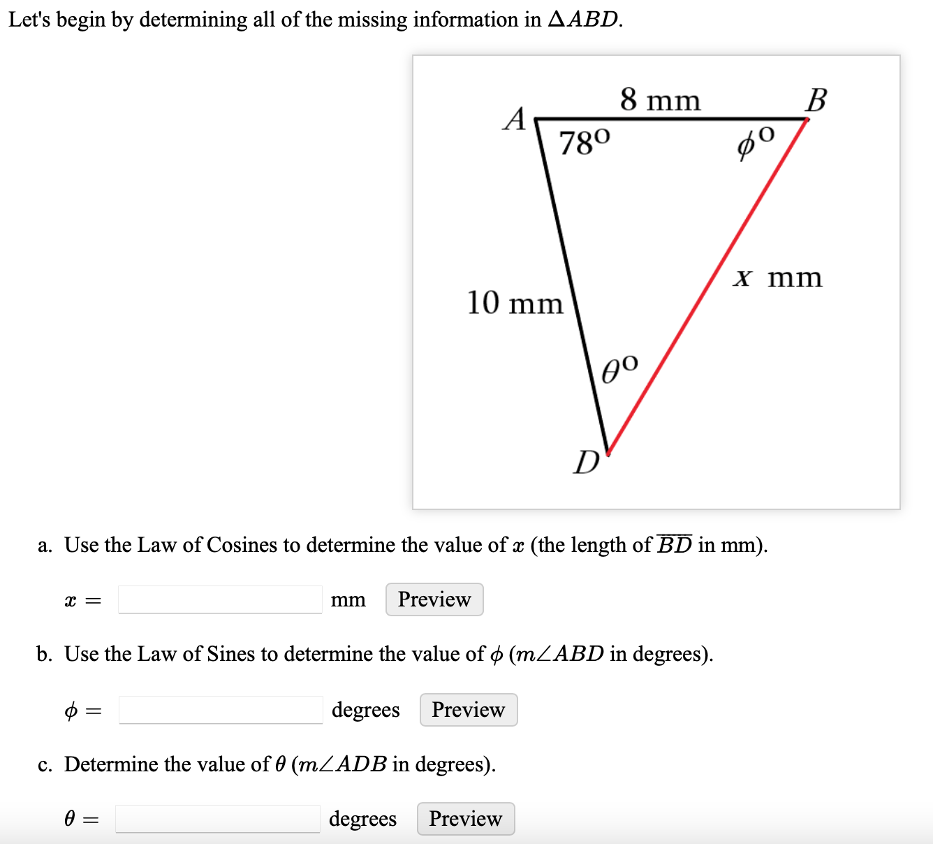 Solved Let's begin by determining all of the missing | Chegg.com
