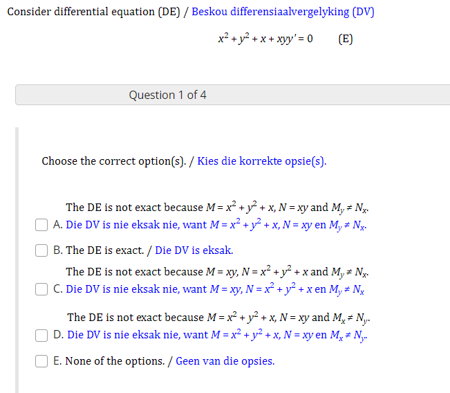 Solved Consider differential equation (DE) / Beskou | Chegg.com
