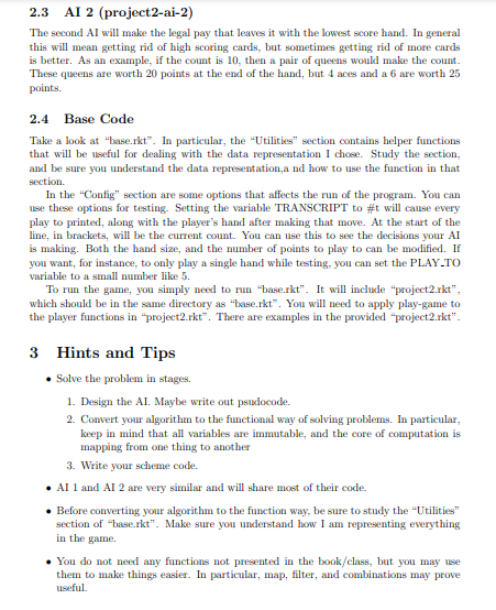Solved 1 Description In this project, you will write two | Chegg.com
