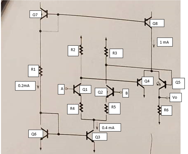 Solved Use Vcc=. VEE = 5 V (a) Perform the de design of the | Chegg.com