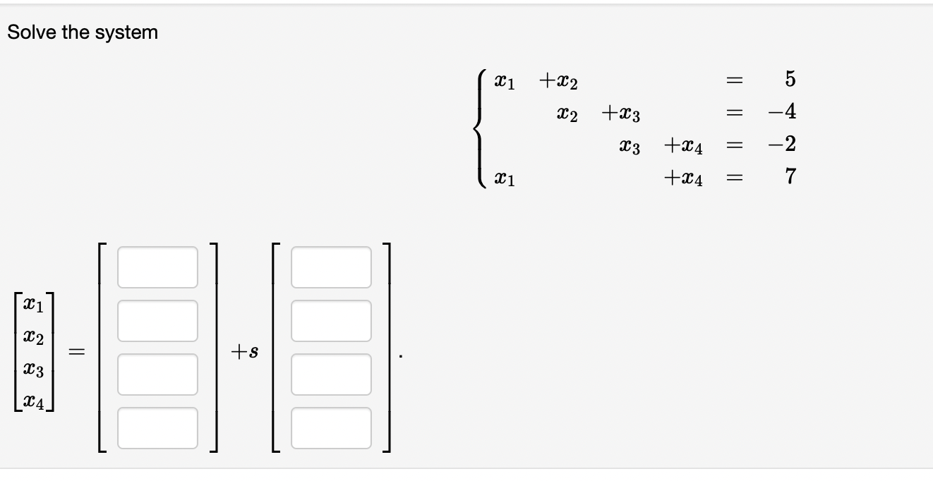 Solved Solve the system | Chegg.com