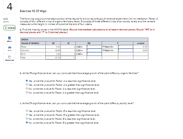 Solved 4 Exercise 13-37 Algo ginta 8 ose The following | Chegg.com