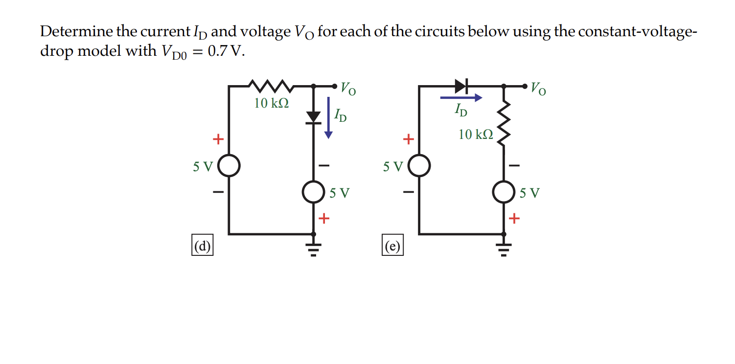 Solved Determine the unknown voltage and / or current(s) for | Chegg.com
