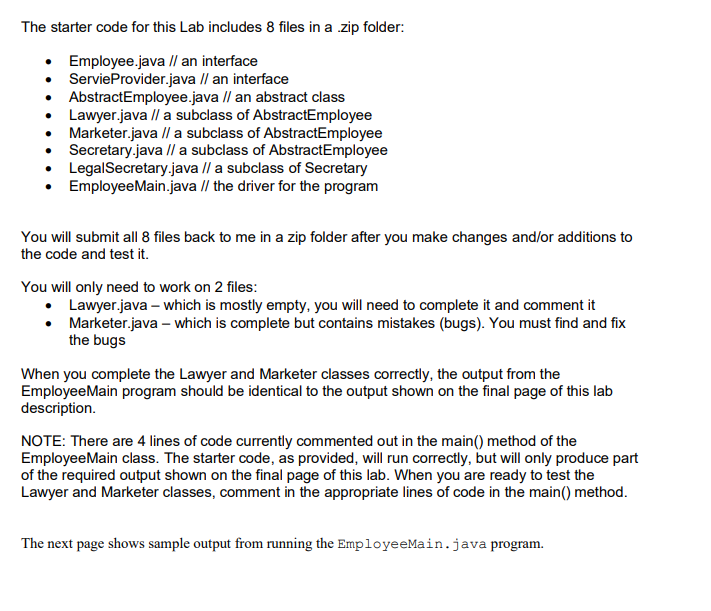 Solved 13 public final class EmployeeMain { /** A formatter | Chegg.com