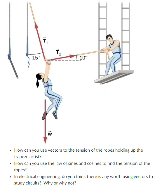 Solved - How can you use vectors to the tension of the ropes | Chegg.com
