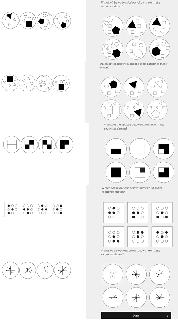 Solved Which of the options below follows next in the Which | Chegg.com