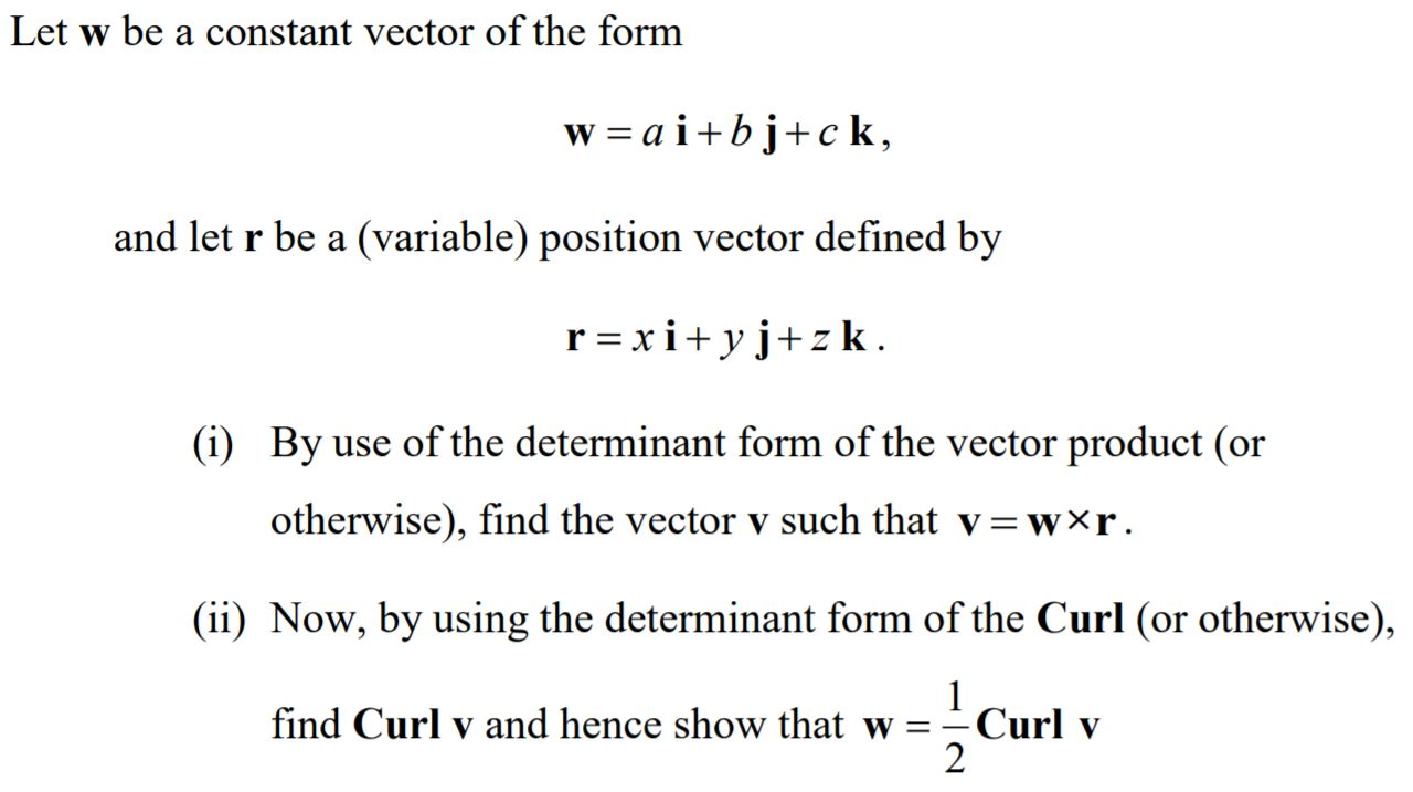Solved Let w be a constant vector of the form w=a i+b j+ck, | Chegg.com Solved Let w be a constant vector of the form w=a i+b j+ck, | Chegg.com