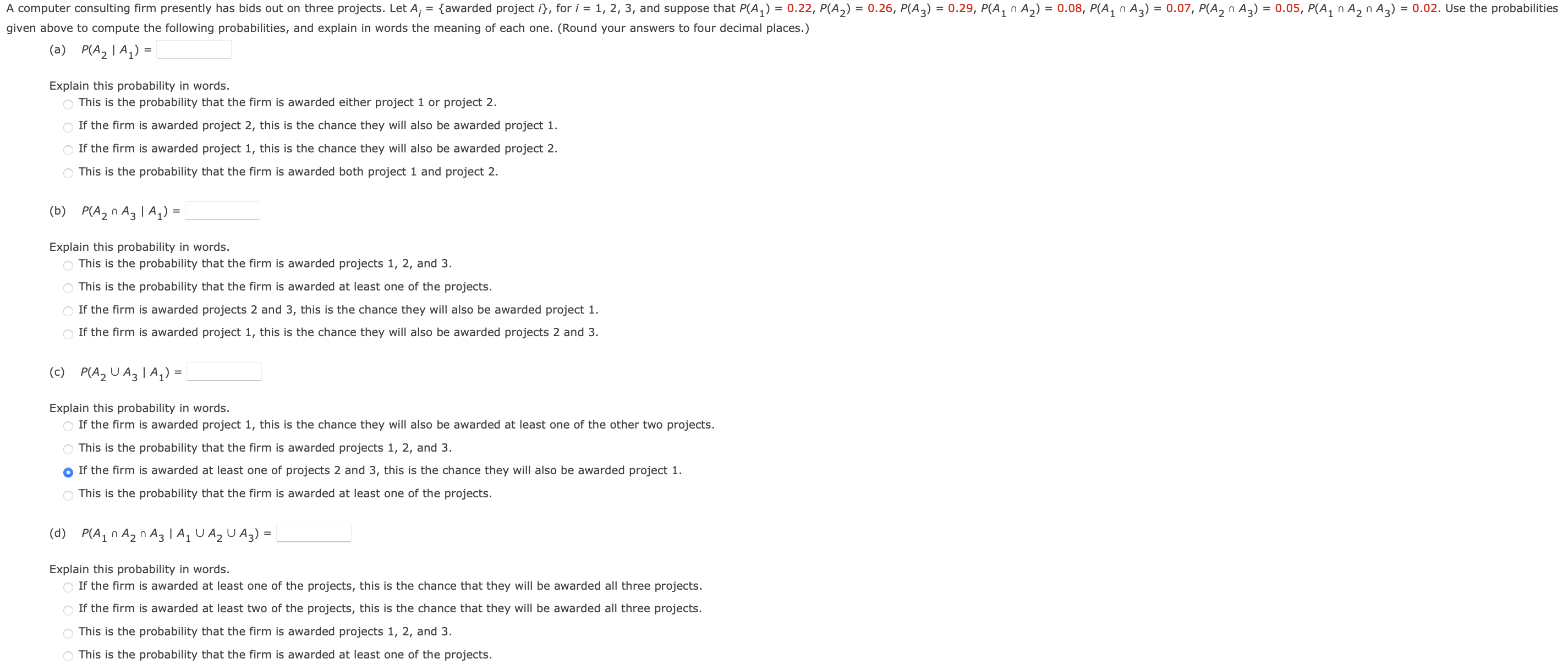 Solved given above to compute the following probabilities, | Chegg.com