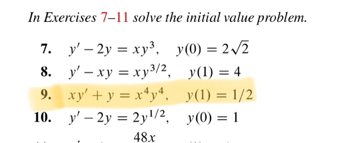 Solved In Exercises 7-11 solve the initial value problem. | Chegg.com