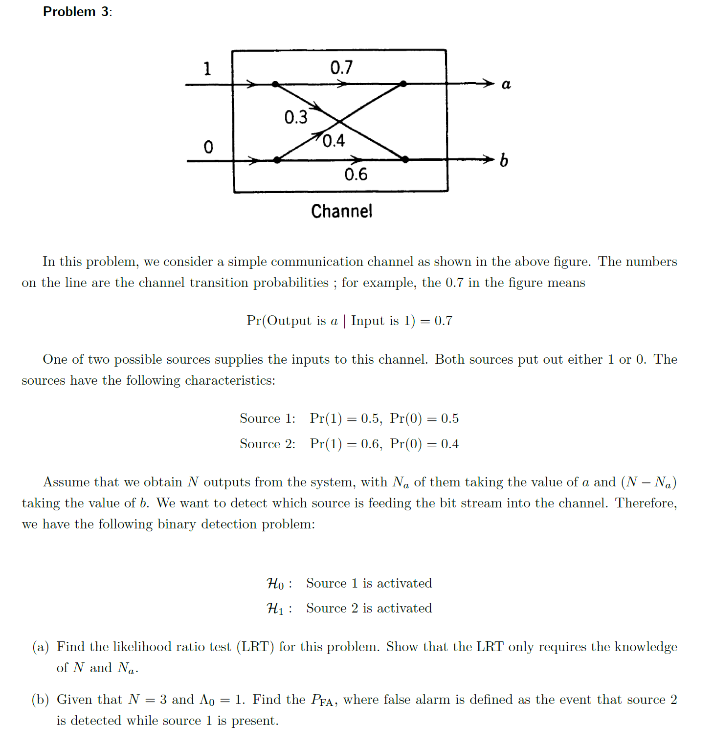 In this problem, we consider a simple communication | Chegg.com