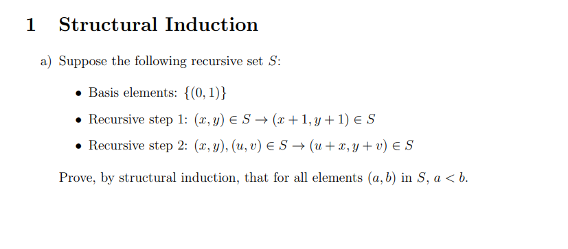 Solved a) Suppose the following recursive set S : - Basis | Chegg.com