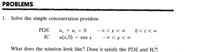 Solved PROBLEMS 1. Solve the simple concentration problem | Chegg.com