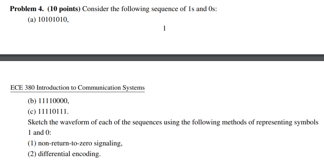 Solved Problem 4. (10 points) Consider the following | Chegg.com