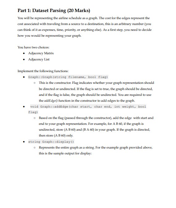 Solved Part 1: Dataset Parsing (20 Marks) You will be | Chegg.com