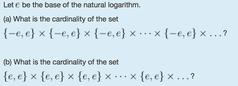 Solved Let e be the base of the natural logarithm. (a) What | Chegg.com