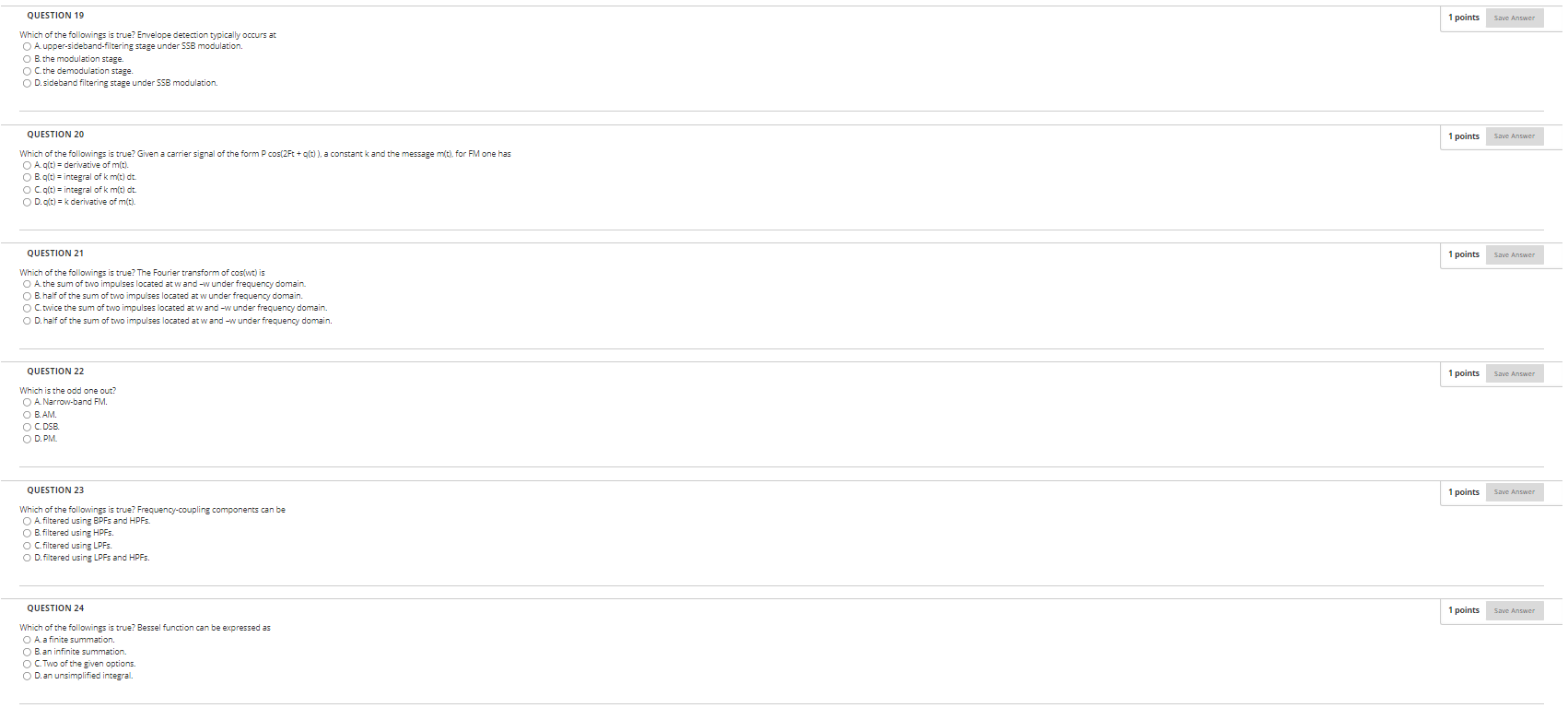 Solved QUESTION 19 Which of the followings is true? Envelope | Chegg.com