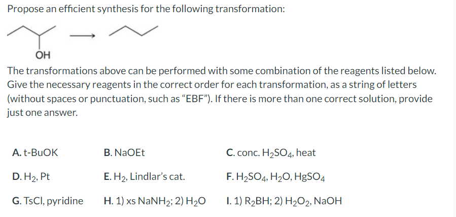 Solved Propose an efficient synthesis for the following | Chegg.com