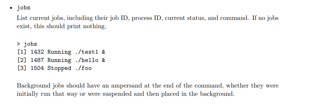 Solved A script that emulates the `jobs` command in shell. | Chegg.com