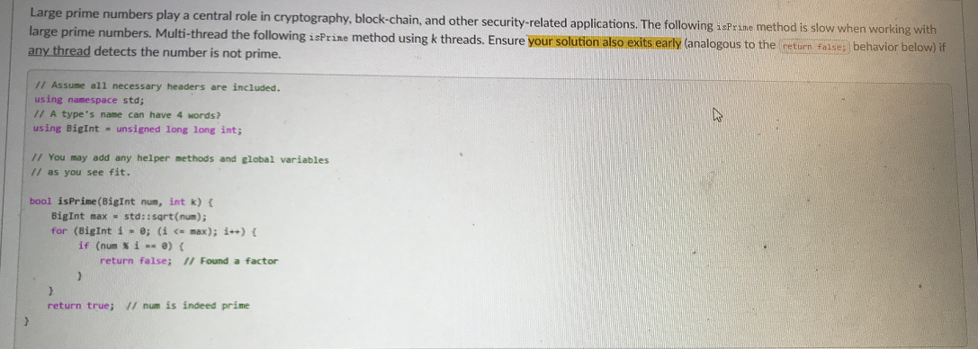 Solved Large prime numbers play a central role in | Chegg.com