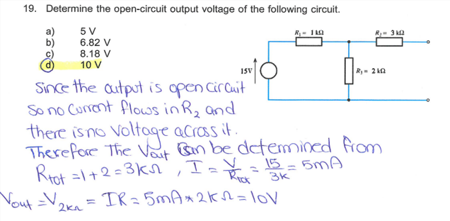 Solved 19. Determine the open-circuit output voltage of the | Chegg.com
